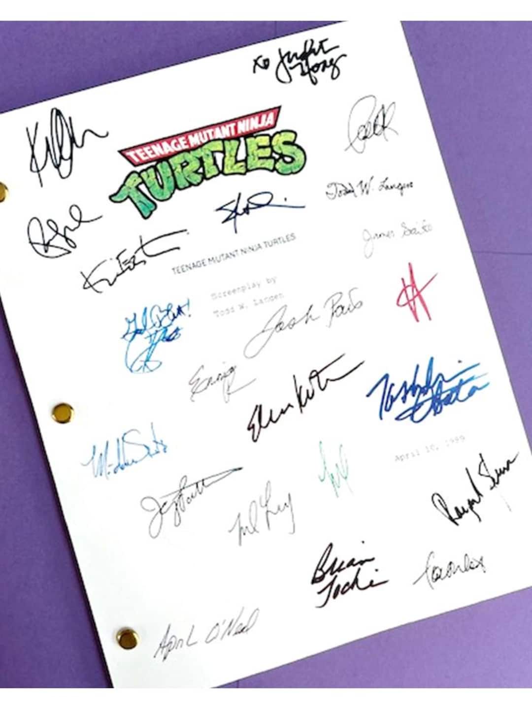 Teenage Mutant Ninja Turtles Movie Script Signed Judith Hoag, Elias ...