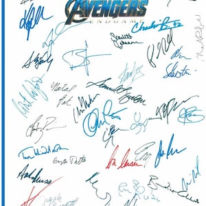Avengers Endgame Script Entire Signed 37x Robert Downey Jr., Mark ...