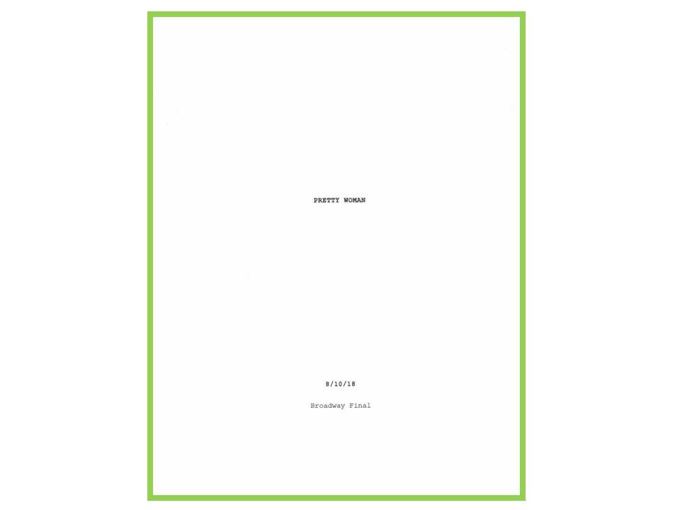 Pretty Woman Broadway Musical Script - Etsy