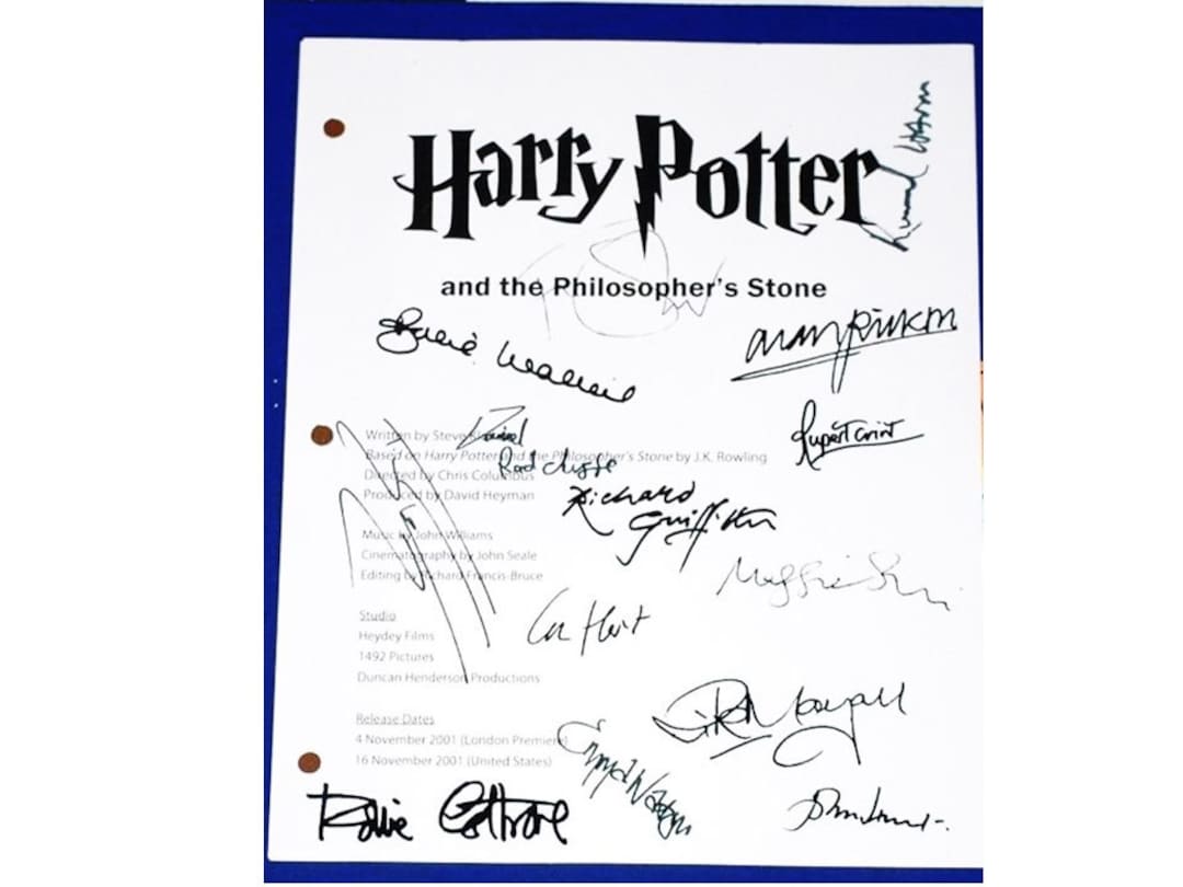 Harry Potter and the Philosopher's Stone Sorcerer's Stone Movie Script ...