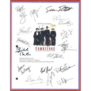 Tombstone Movie Script Screenplay Autographed Kurt Russell - Etsy