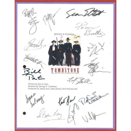 Tombstone Movie Script Screenplay Autographed Kurt Russell - Etsy