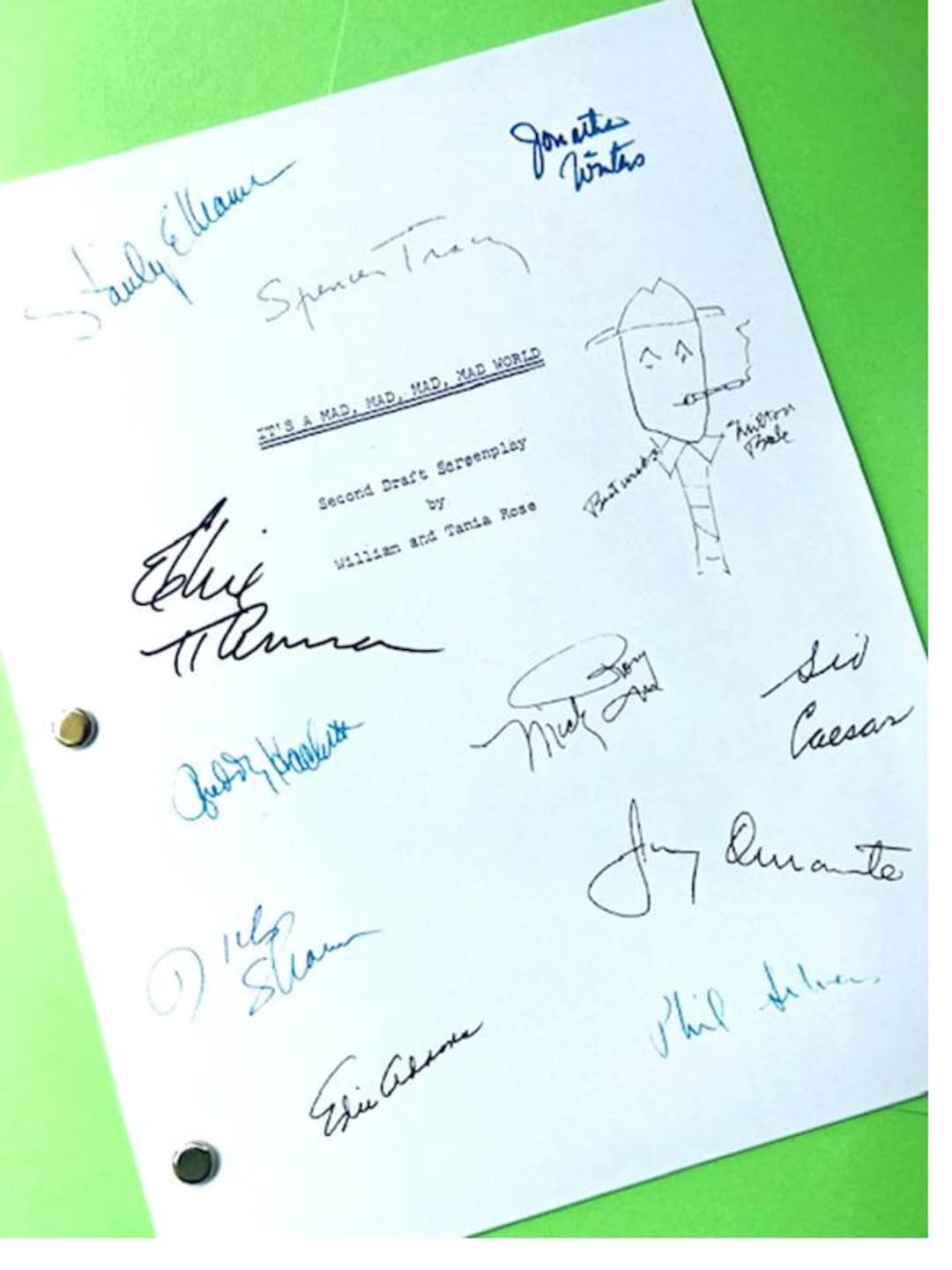 It's a Mad, Mad, Mad, Mad World Movie Script Signed Stanley Kramer ...