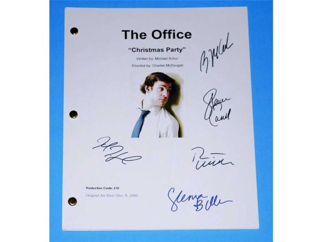 The Office "christmas Party" TV Script Screenplay Autographed: Steve ...
