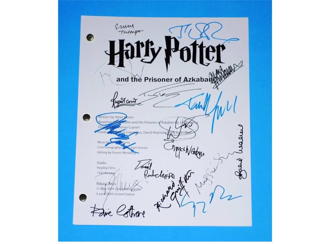 Harry Potter and the Prisoner of Azkaban Signed Script Rpt Daniel ...