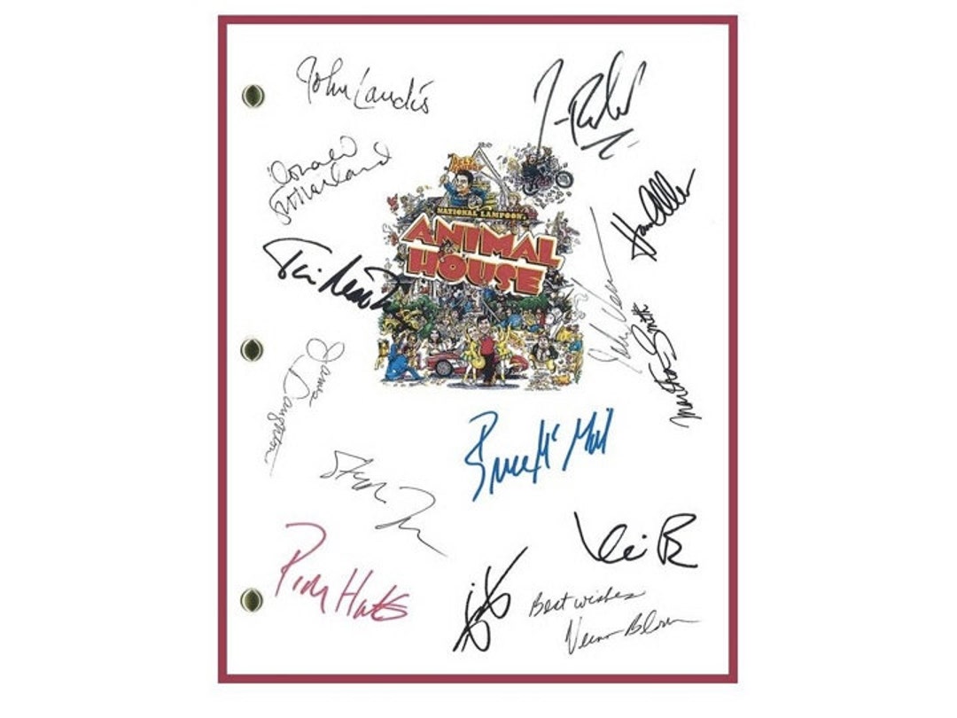 Animal House Movie Script Signed Autographed John Landis, John Belushi ...