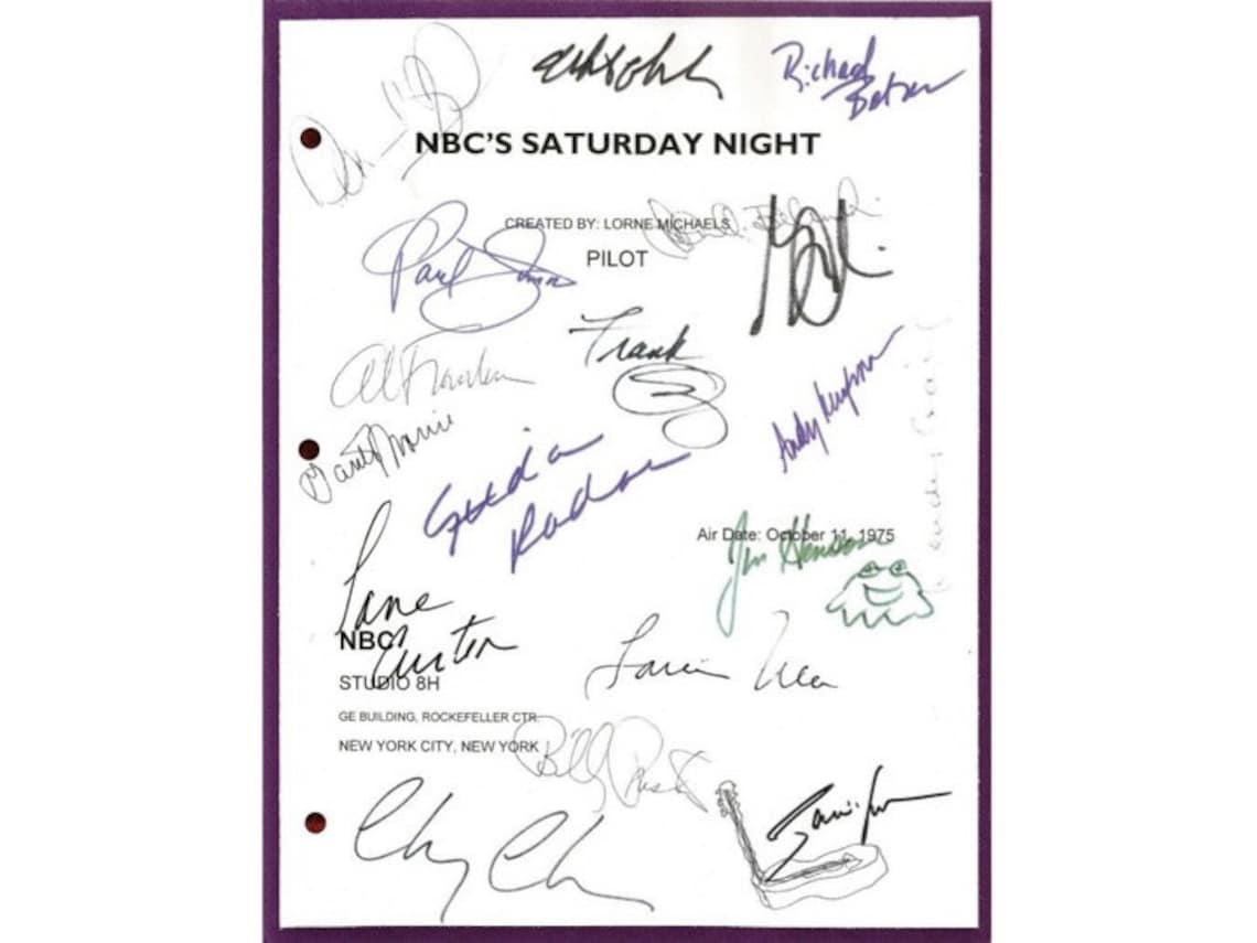 Saturday Night Live Pilot Episode TV Script Autographs: John - Etsy