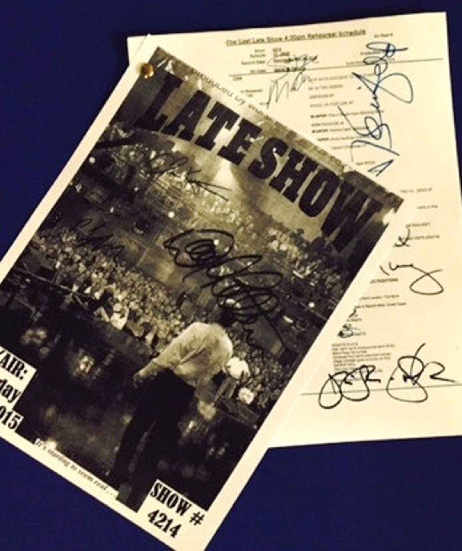 David Letterman the Tonight Show Final Show Autographed: David ...