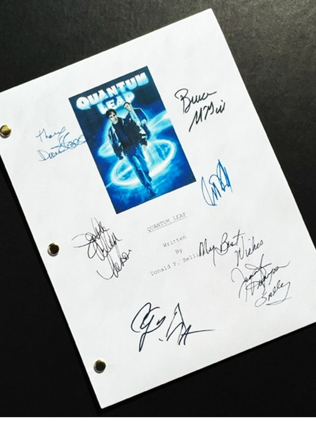Quantum Leap Pilot Script Signed Autographed: Scott Bakula, Dean ...