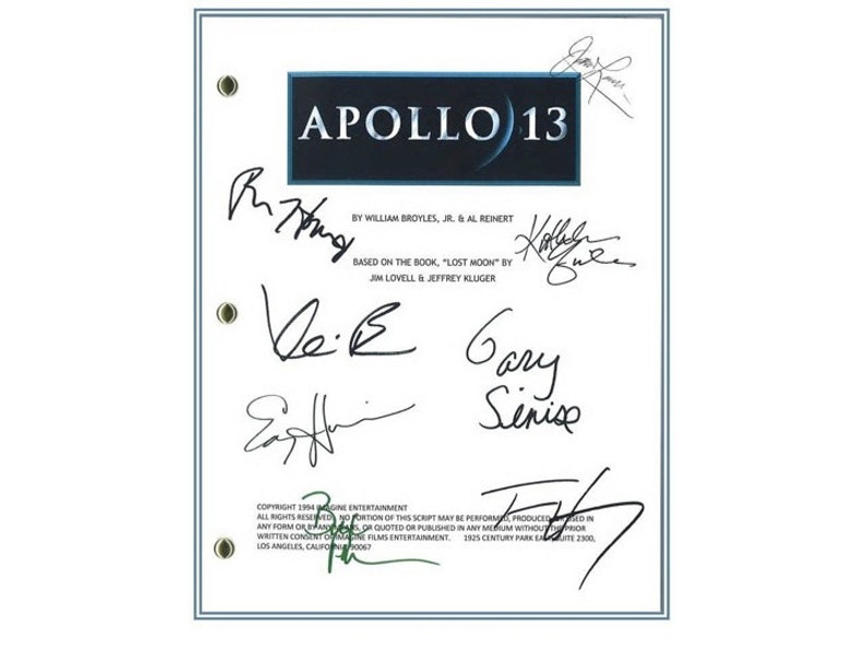 Apollo 13 Signed Screenplay Autographed: Ron Howard, Jim Lovell, Tom ...