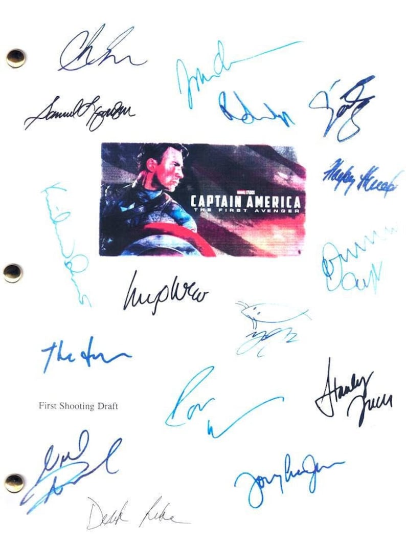 Captain America "first Avenger" Script Entire Signed Tommy Lee Jones ...