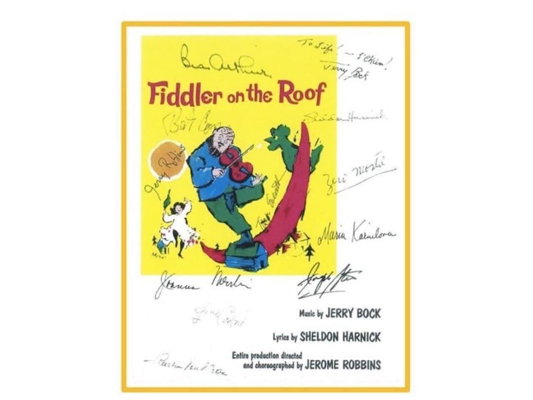 Fiddler on the Roof Movie Script Signed Screenplay Autographed: Zero ...