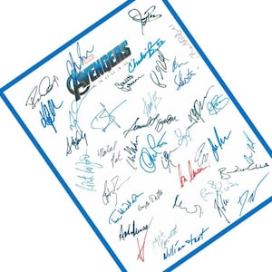 Avengers Endgame Script Entire Signed 37x Robert Downey Jr., Mark ...