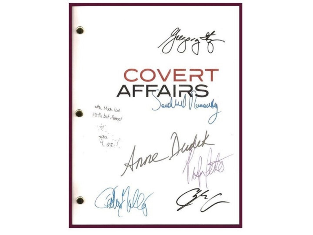 Covert Affairs Pilot Episode TV Script Autographed: Piper Perabo ...