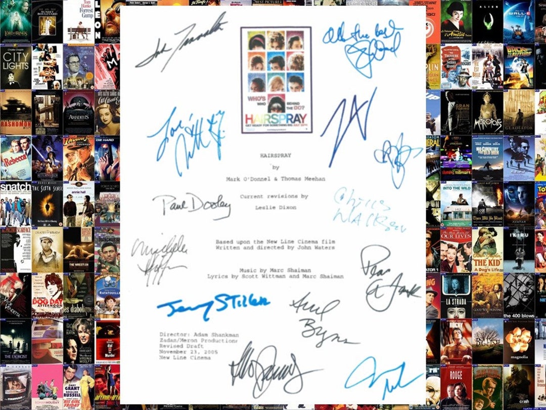 High School Musical Movie Script Signed Zac Efron, Vanessa Hudgens ...