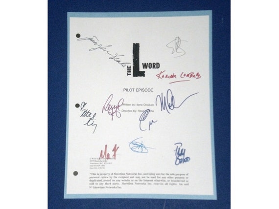 The L Word Pilot Episode TV Script Signature Autographs: | Etsy