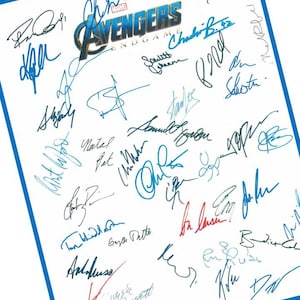 Avengers Endgame Script Entire Signed 37x Robert Downey Jr., Mark ...