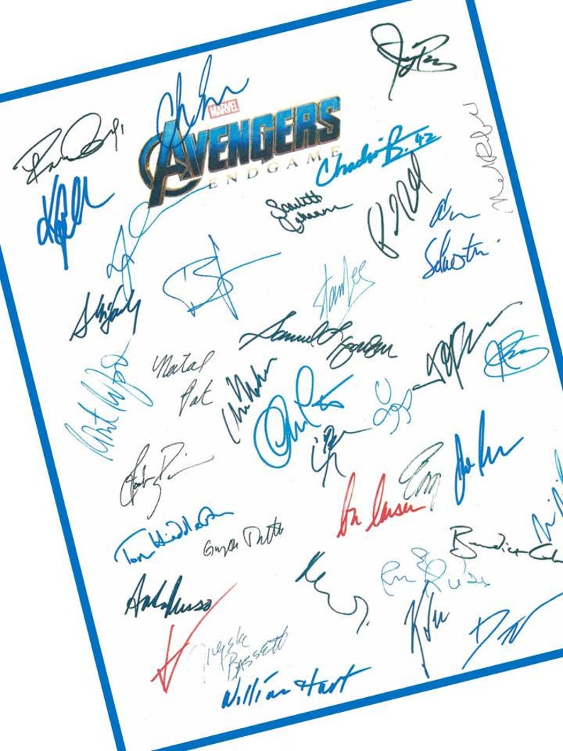 Avengers Endgame Script Entire Signed 37x Robert Downey Jr. - Etsy