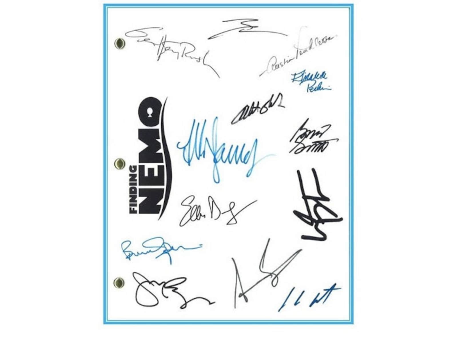 Finding Nemo Movie Script Signed Screenplay Autographed: - Etsy