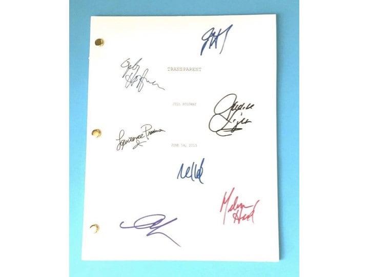 Transparent Pilot Script Autographed: Jeffrey Tambor Amy - Etsy