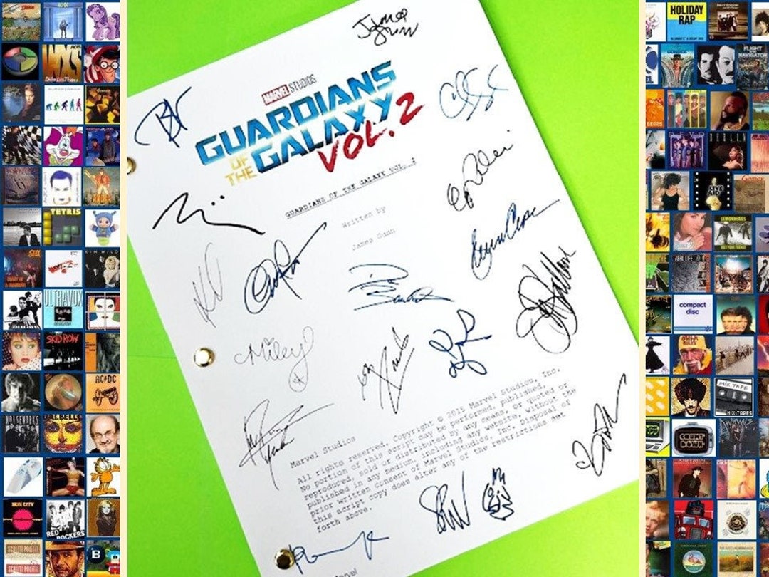 Guardians of the Galaxy Vol. 2 Movie Script Screenplay Signed James ...