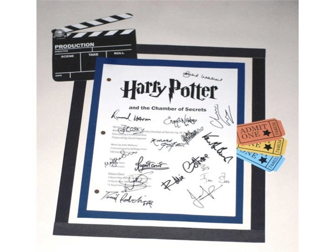 Harry Potter and the Chamber of Secrets Signed Script: Daniel Radcliffe ...