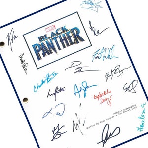 Black Panther Movie Script Signed Screenplay Autographed: Chadwick ...