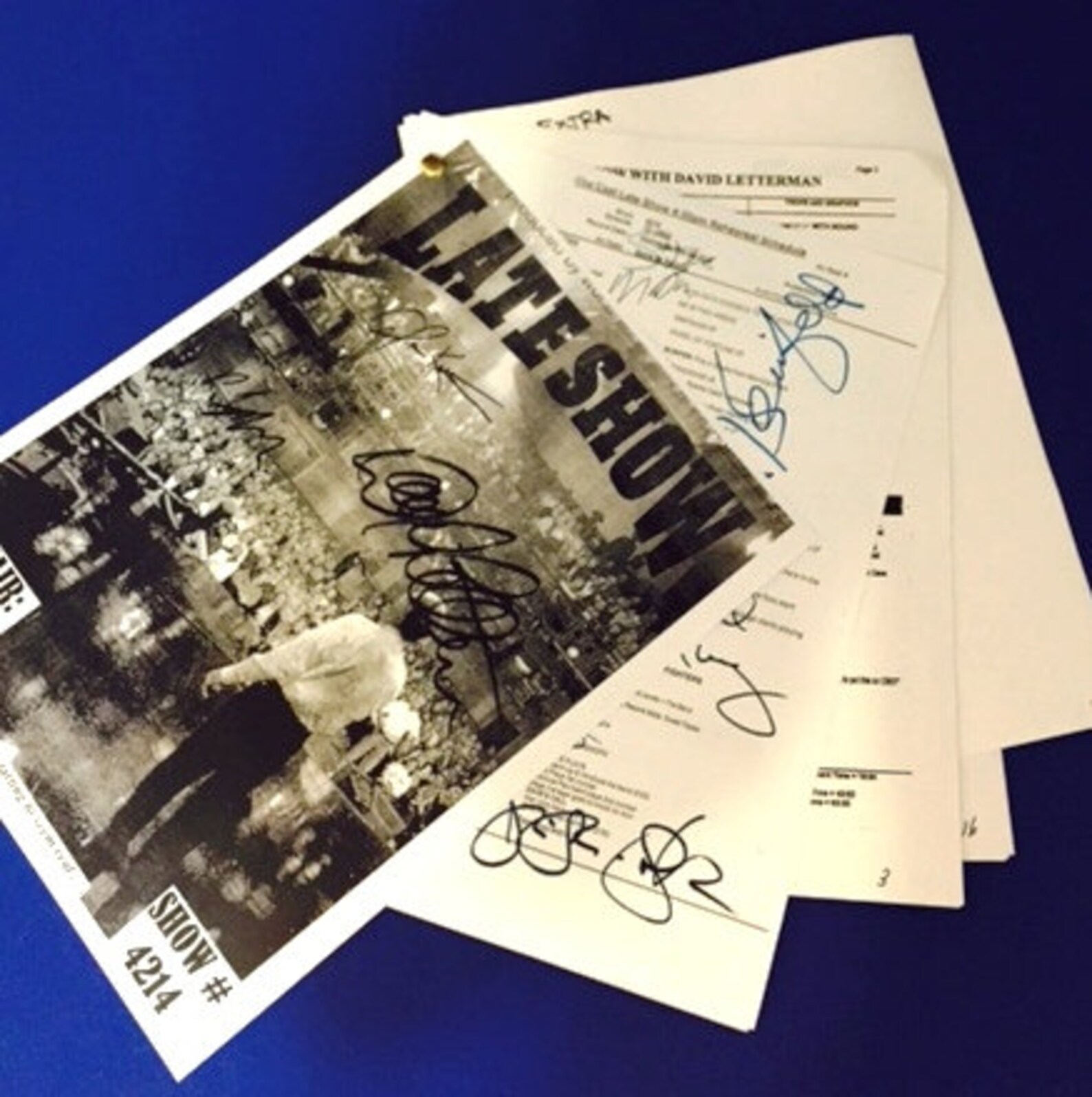 David Letterman the Tonight Show Final Show Autographed: David ...