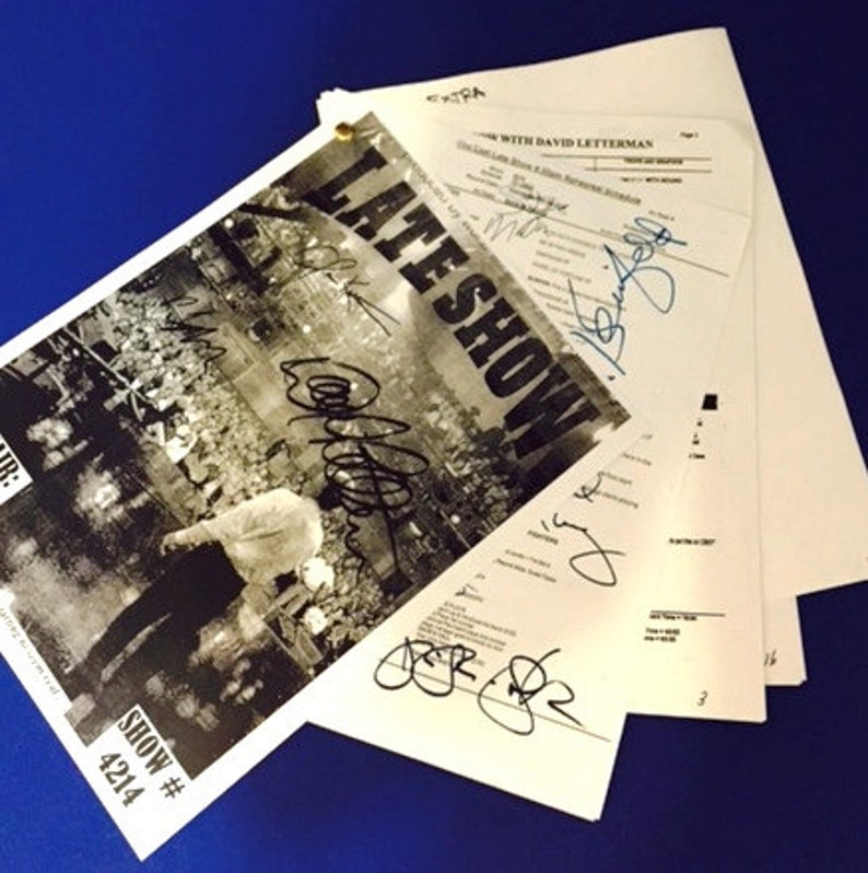 David Letterman the Tonight Show Final Show Autographed: David ...