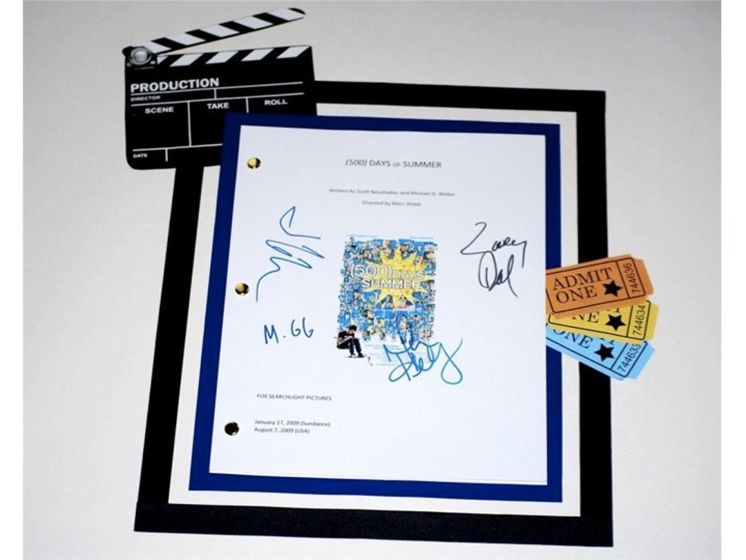 500 Days of Summer Movie Script Signed Screenplay Autographed: Joseph ...