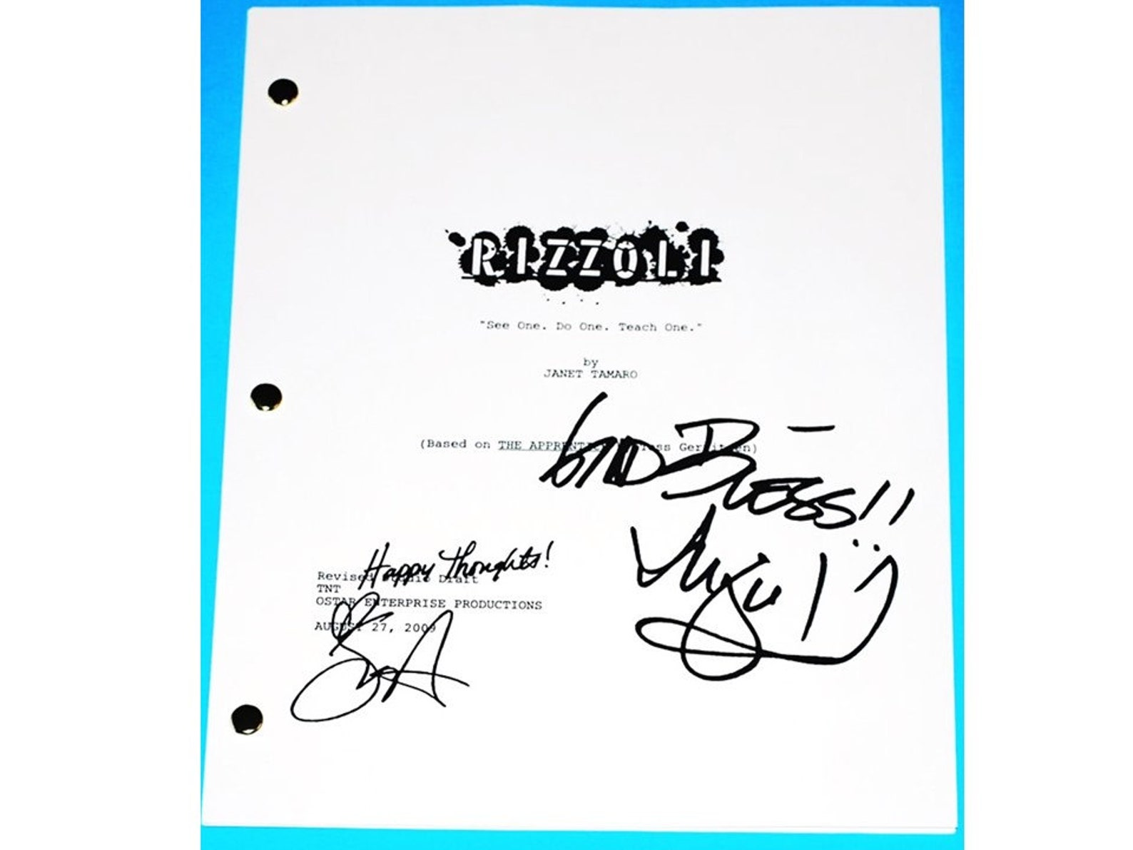 Rizzoli Isles Signed Pilot Script TV Autograph see One - Etsy