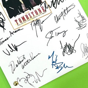 Tombstone Movie Script Screenplay Autographed Kurt Russell, Val Kilmer ...