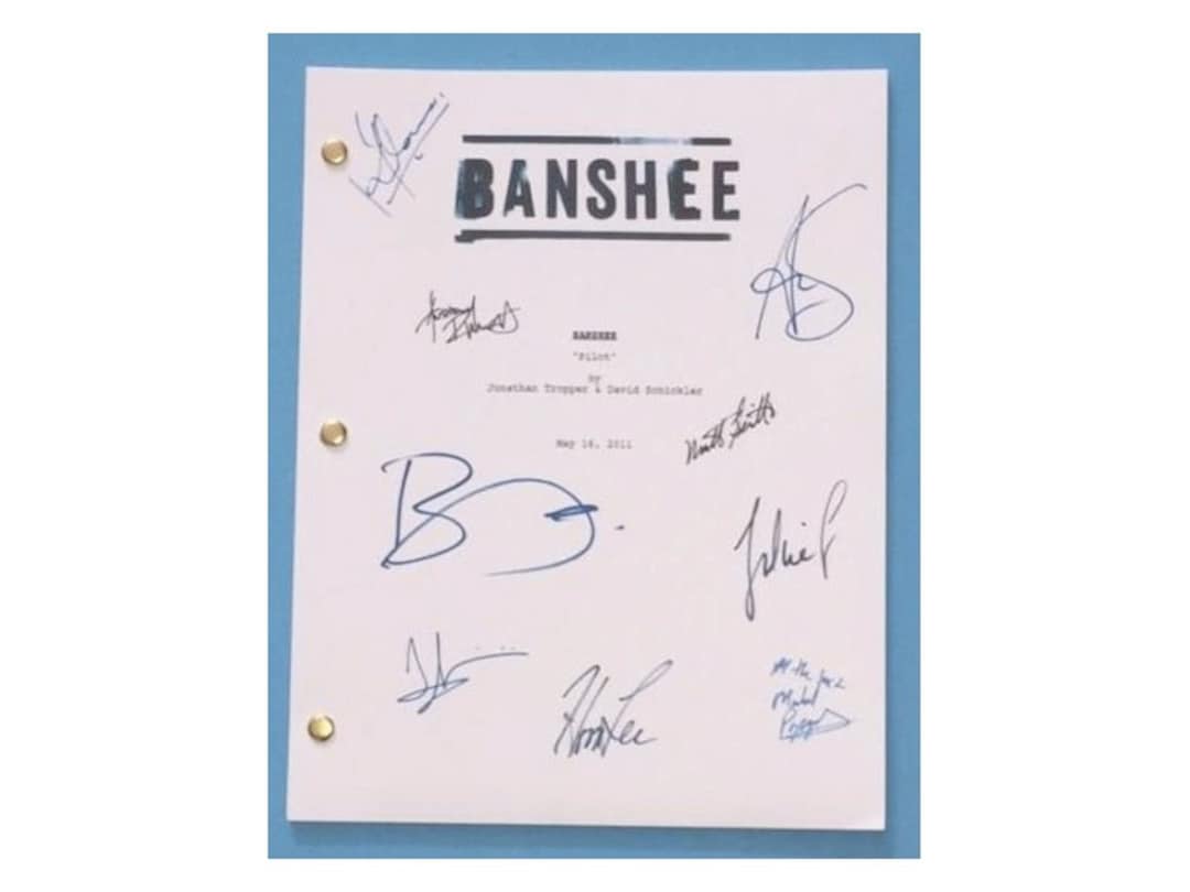 Banshee Pilot Script Autographed: Anthony Starr, Ivana Millicevic ...
