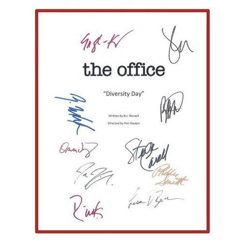 The Office TV Show Script Signed Autograph Screenplay Card | Etsy