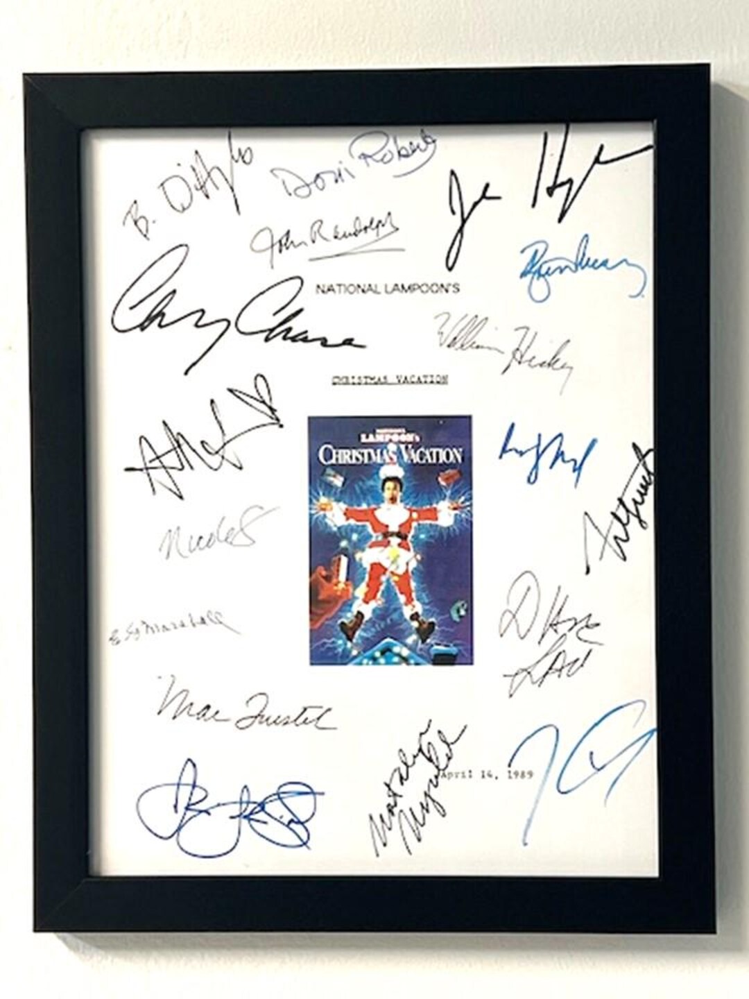 Framed Christmas Vacation Movie Script Cover Only Signed 17x Screenplay ...