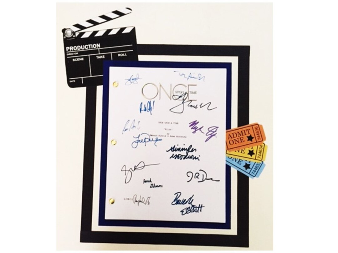 Once Upon A Time Pilot Script Signed Reprint Jennifer Morrison, Josh ...