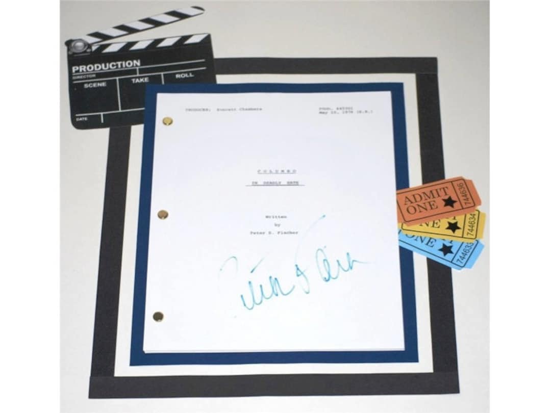 Columbo "in Deadly Hate" 1976 Episode TV Script Autographed: Peter Falk ...