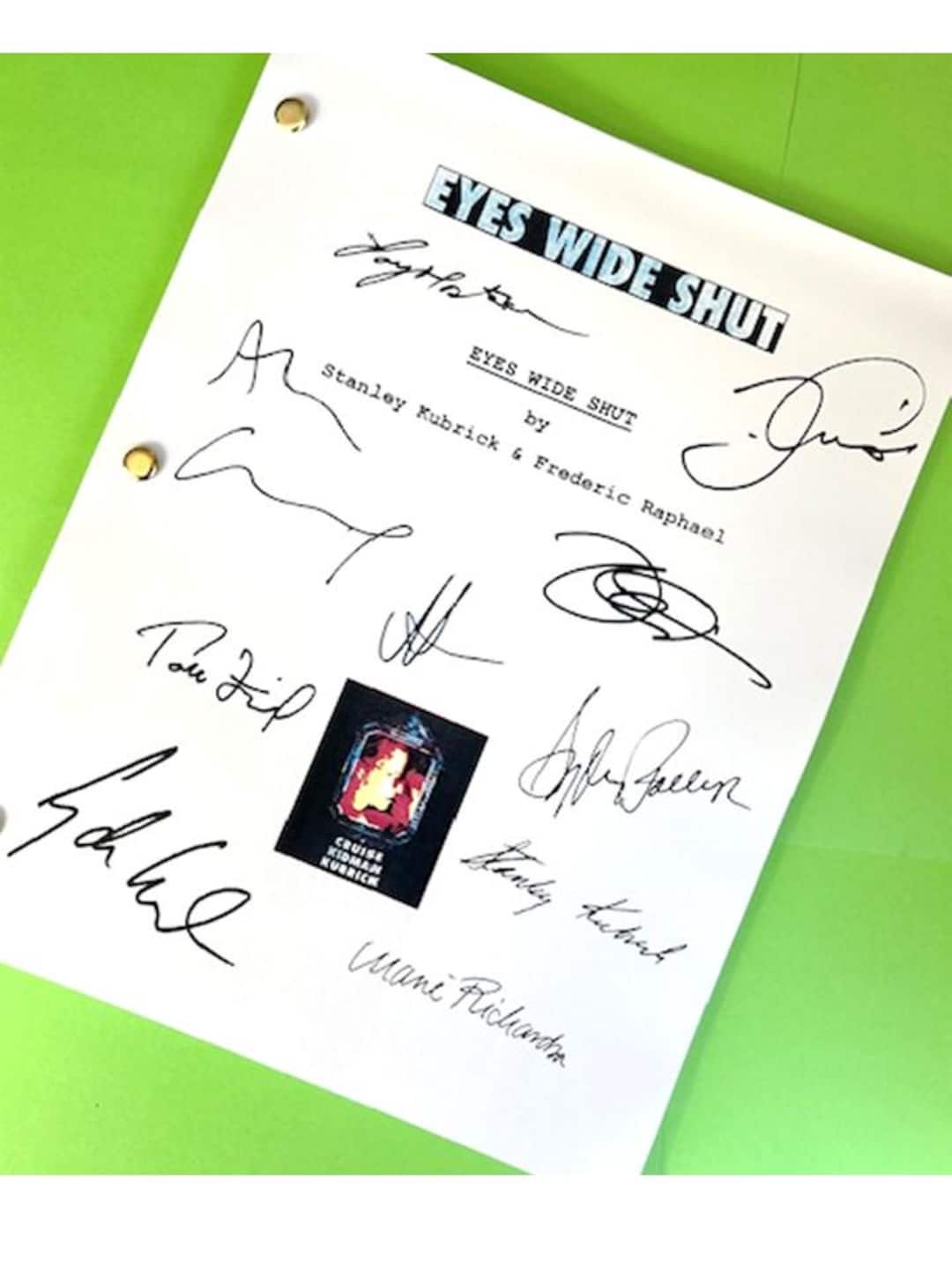 Eyes Wide Shut Movie Script Signed Tom Cruise, Nicole Kidman, Stanley ...