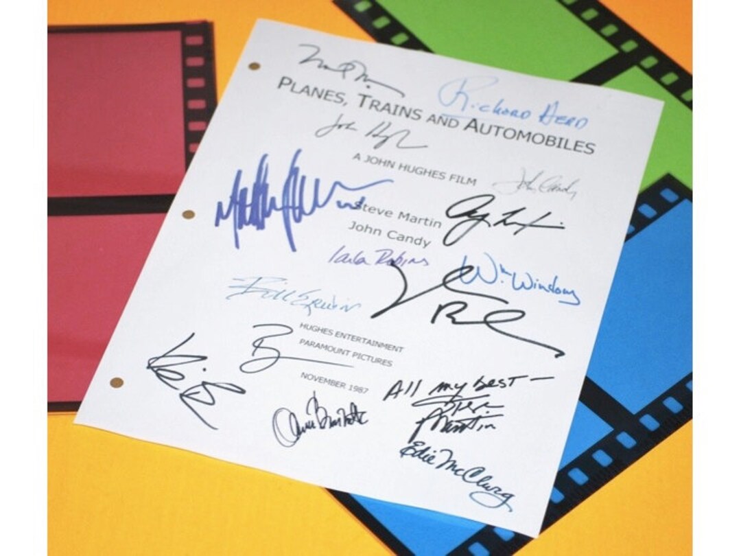 Planes, Trains, and Autombiles Movie Signed Script Autographed: John ...