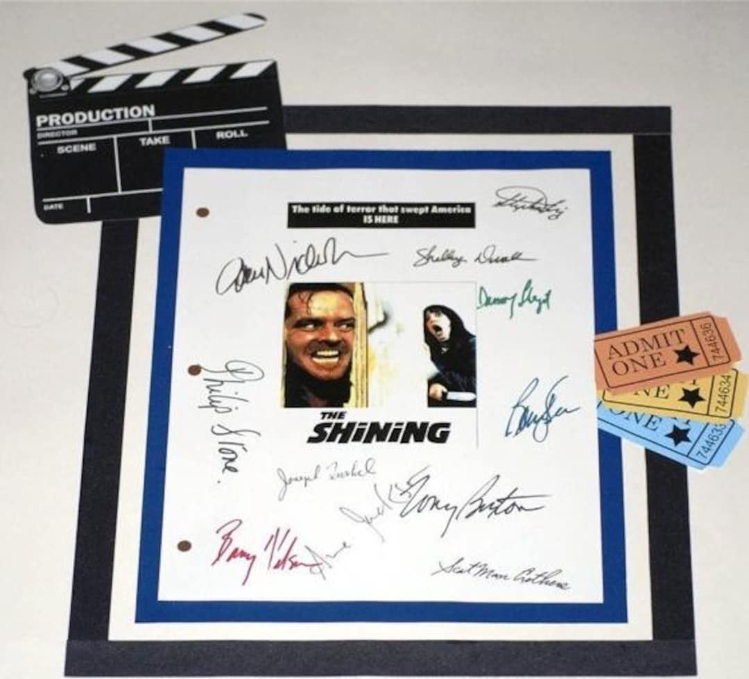 The Shining Movie Screenplay Script Autographed Stephen King, Jack ...