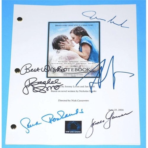 The Notebook Movie Script by Nick Cassavetes Autographed: - Etsy