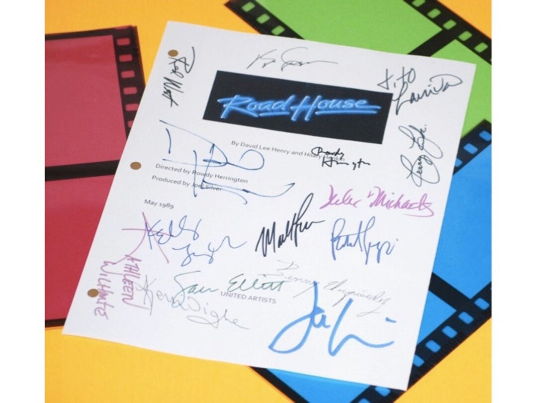 Road House Movie Signed Script Autographed: Patrick Swayze, Kelly Lynch ...