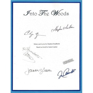 Into the Woods Script Signed Autographed Stephen Sondheim, Bernadette ...