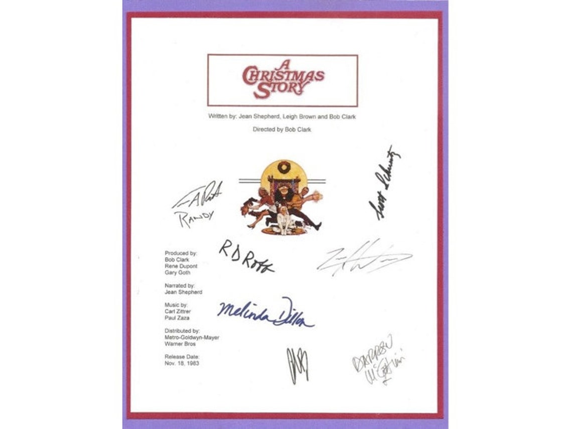 A Christmas Story Movie Script Signed Screenplay Autographed: Peter ...