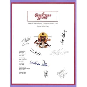 A Christmas Story Movie Script Signed Screenplay Autographed: - Etsy