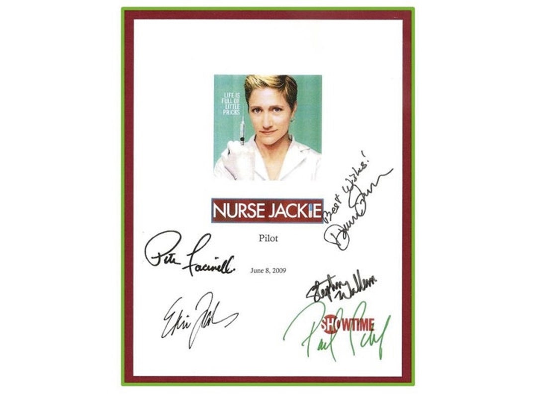 Nurse Jackie Pilot Episode 2009 TV Script Autographed: Edie Falco, Paul ...