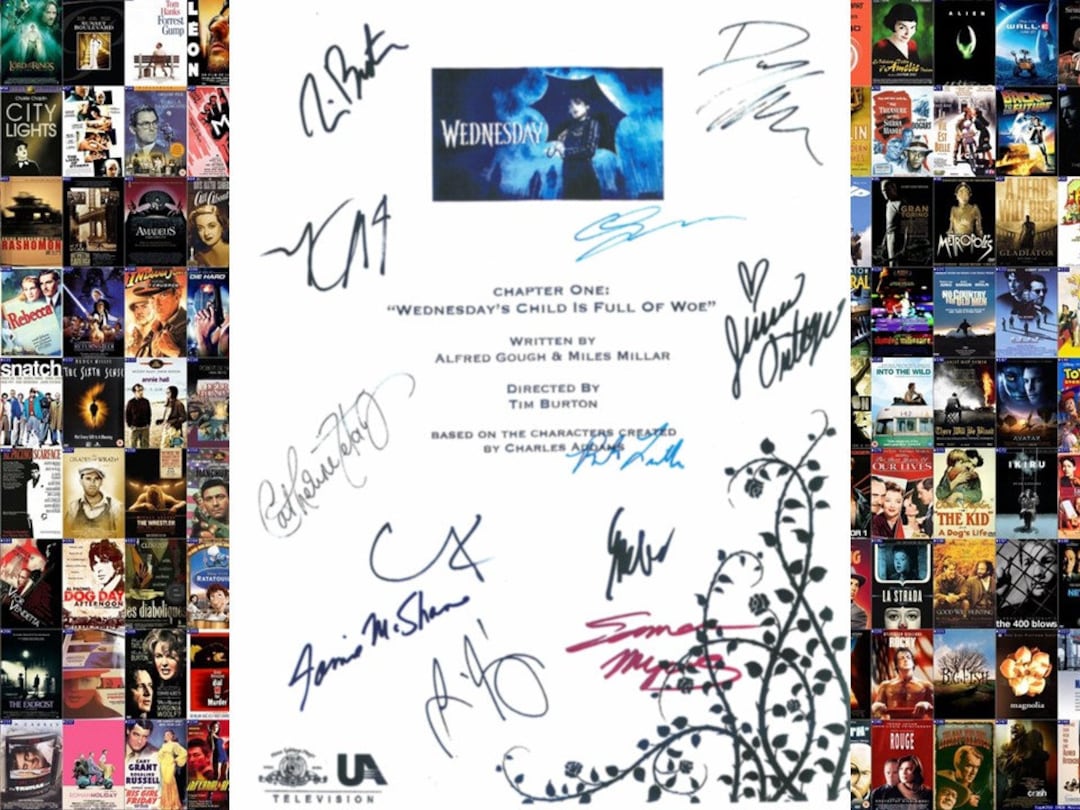 WEDNESDAY TV Pilot Script Screenplay Autograph: Jenna Ortega ...