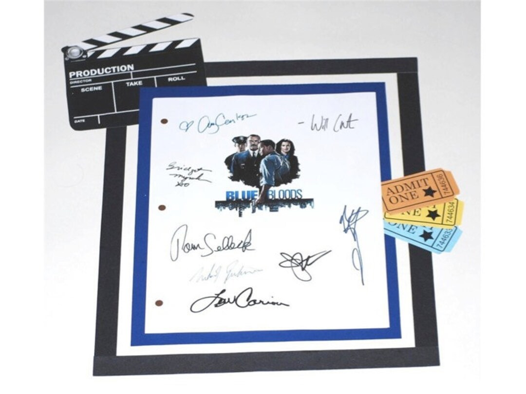 Blue Bloods Pilot Episode TV Script Autographed: Tom Selleck, Donnie ...