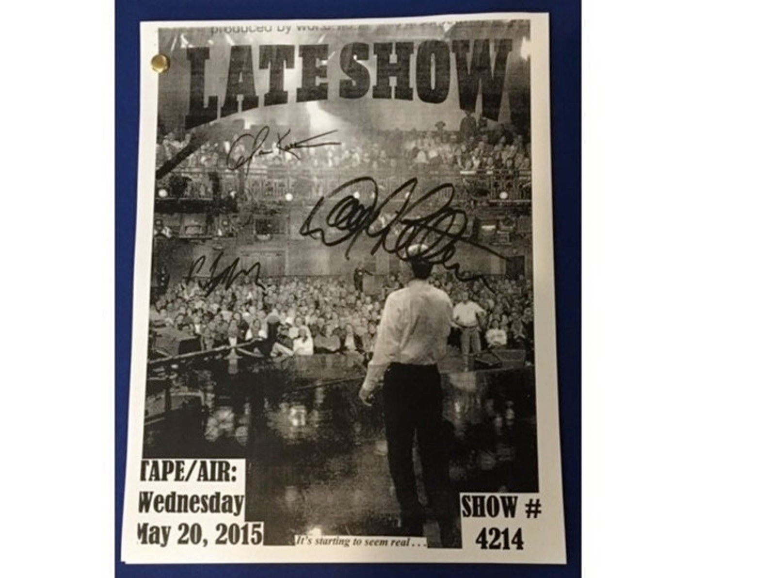 David Letterman the Tonight Show Final Show Autographed: David ...