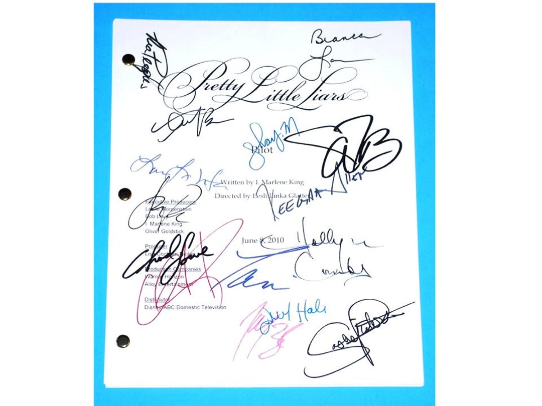 Pretty Little Liars TV Script Signed Autographed Ashley Benson, Lucy ...